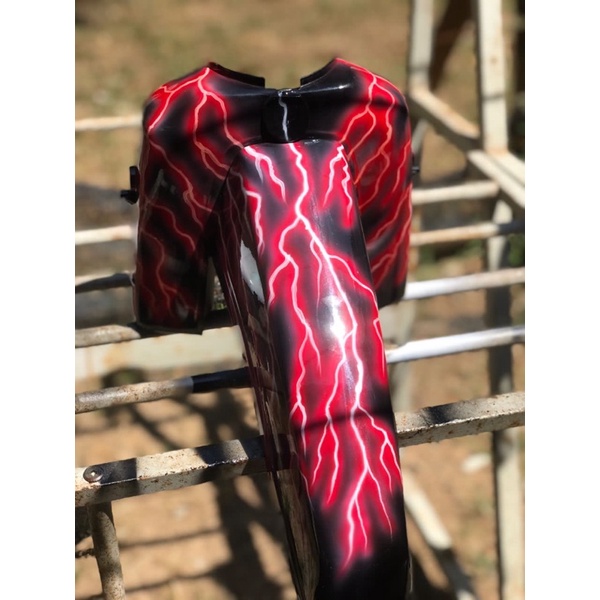 (FREE SHIPPING) Mudguard Airbrush Honda Ex5 Kilat Merah 🔥 | Shopee Malaysia
