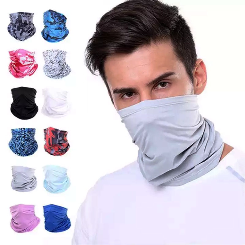 Anti Dust UV Protection Stitched Camouflage Face Buff Bandana Head ...