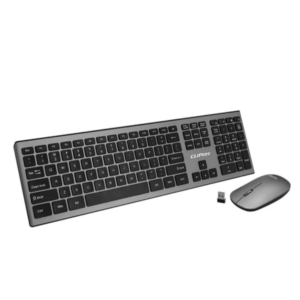 CLiPtec SLIMLINE AIR Ultra Slim Wireless Silent Multimedia Keyboard and ...