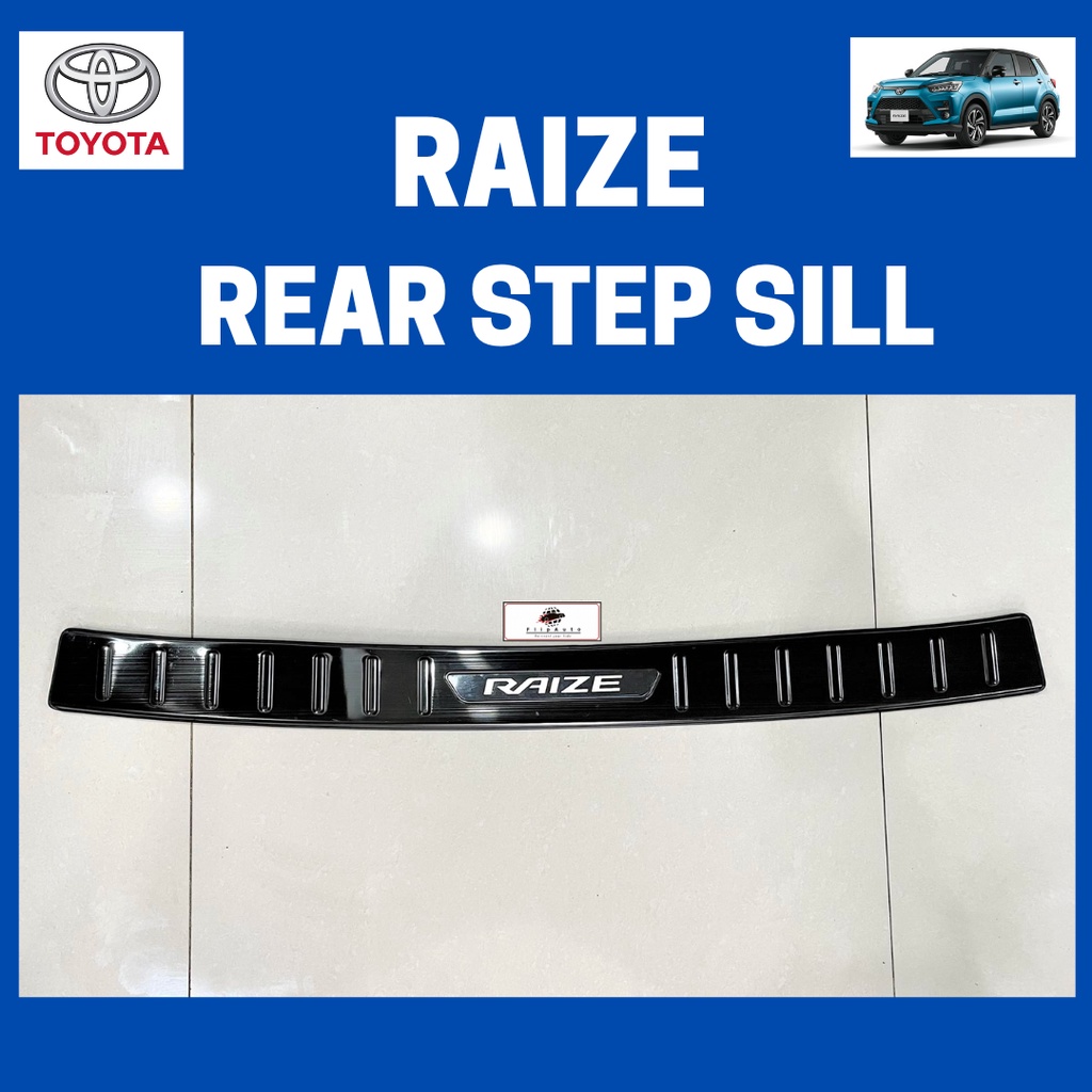 TOYOTA RAIZE Rear Door Step Sill 2022-2024 Black Titanium Silver ...