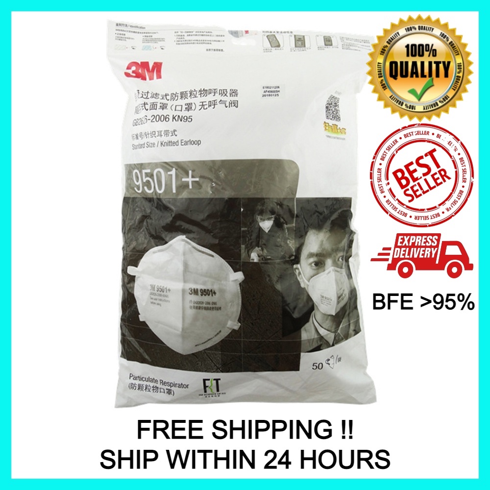 [READY STOCK MALAYSIA] 100% ORIGINAL 3M KN95 RESPIRATOR MASK 9501 ...
