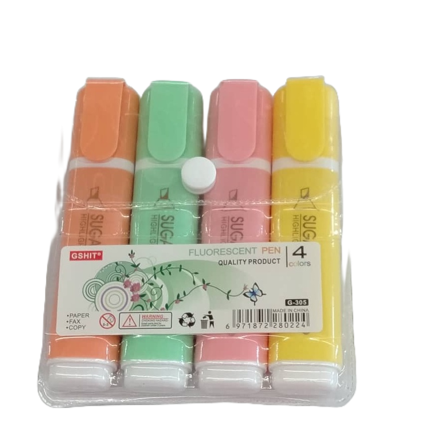 GSHIT Sugarcolor Highlighting Marker (4 IN 1) G-305 | Shopee Malaysia