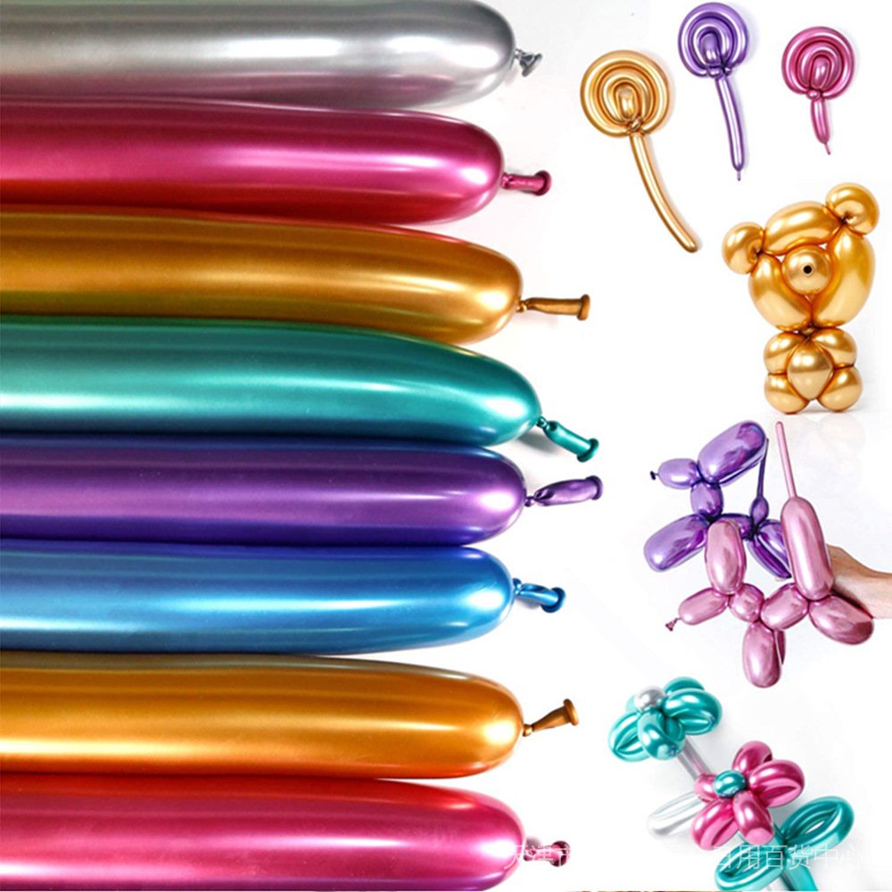 Metallic Color Twist Balloon 260 Magic Balloon Long Balloon Latex ...