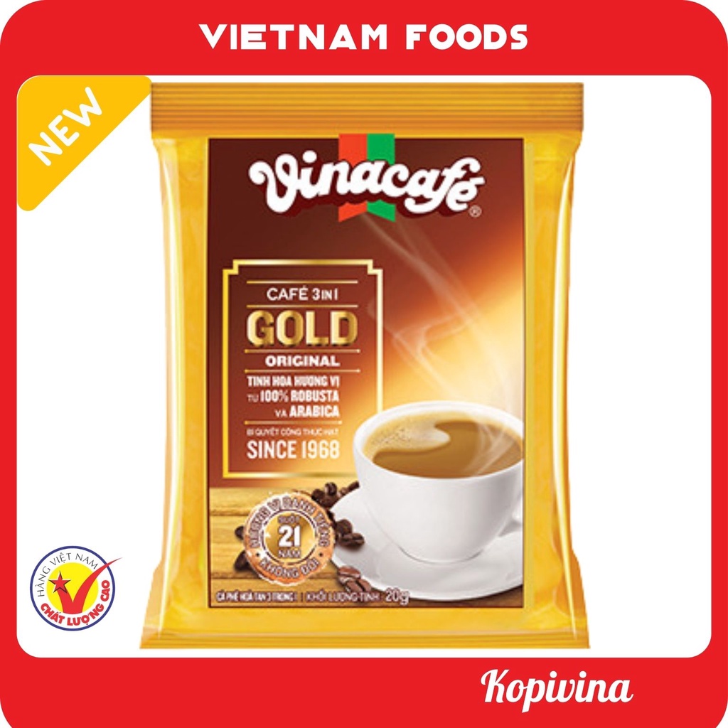 VINACAFE Gold Original Milk Coffee 1 sachet 20g - Kopi Vina - 维娜咖啡 - Cà ...