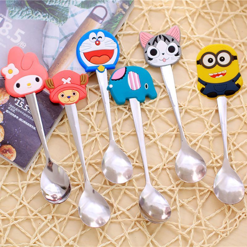 Stainless steel Spoon tea|Sudu cute|Spoon Cartoon kids | Shopee Malaysia