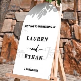 Arched Indoor Sign / Wedding Engagement Welcome Sign Board 3D Acrylic ...