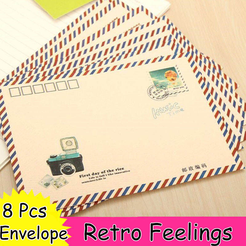 Simple Retro Pure Color Kraft Envelope Creative Nostalgic Letter Paper ...