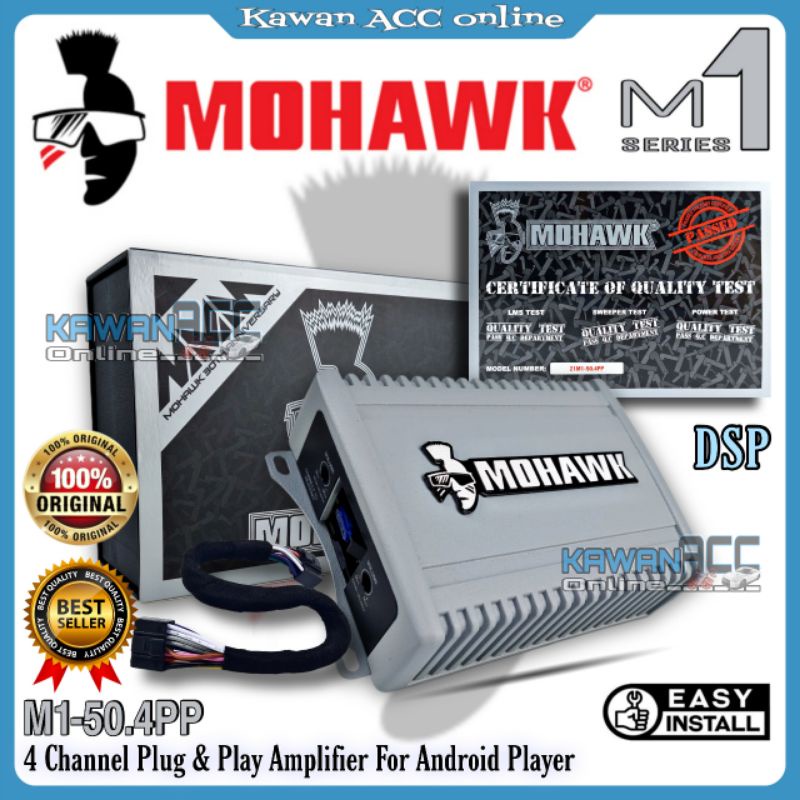MOHAWK DSP 4 Channel Booster Car Amplifier Plug & Play For Android ...