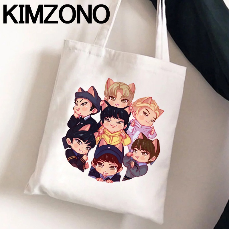 Enhypen shopping bag handbag bolsas de tela grocery reusable bolso ...