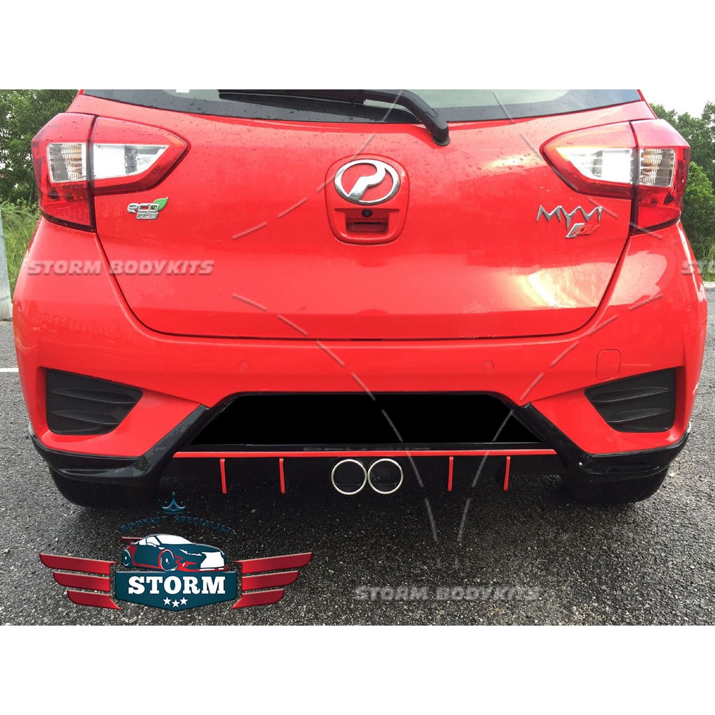 PERODUA MYVI 2018 - 2021 ( SPORTIVO V3 ) CENTRE REAR DIFFUSER WITH 2K ...