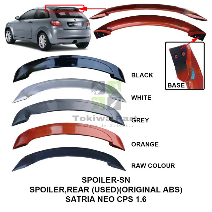 Rear Spoiler Proton Satria Neo Cps 1.6 Bonnet Boot Trunk Visor | Shopee ...