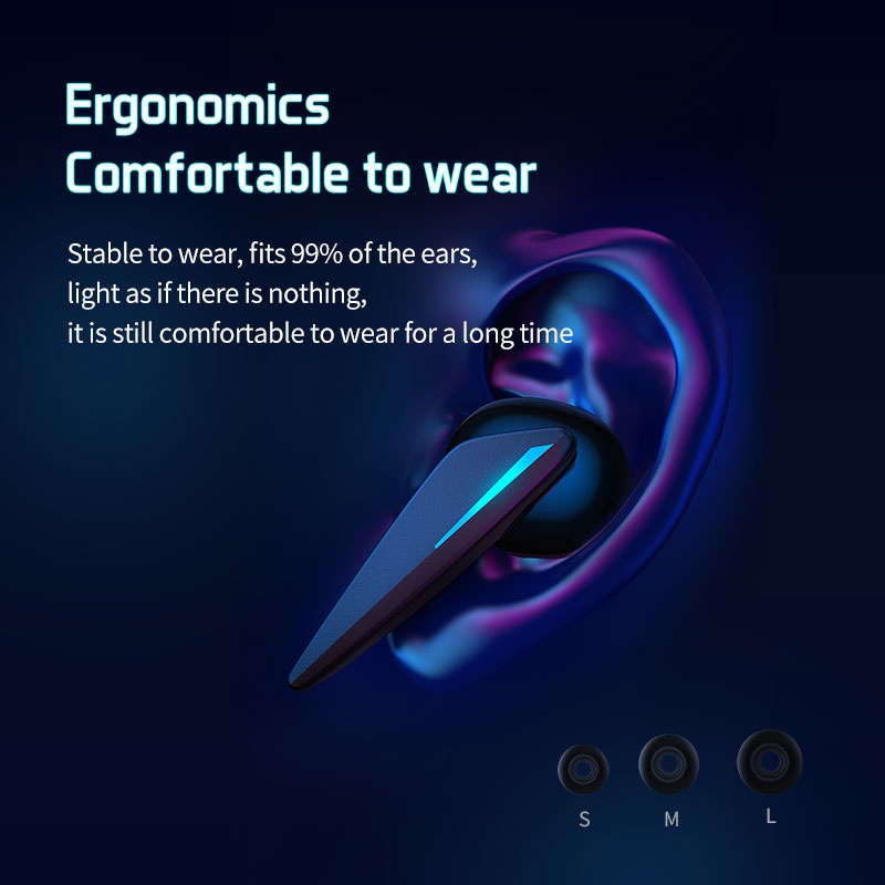 Awei T23 TWS Gaming True Wireless Gaming Bluetooth Headset with Cool ...