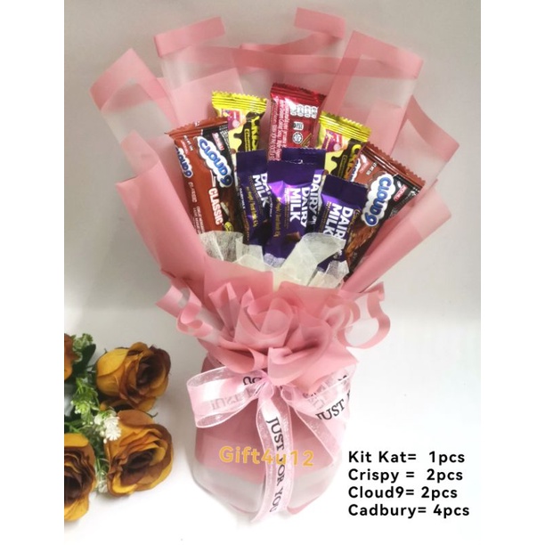L size Bouquet Chocolate /KIT KAT/ CADBURY / Bunga Coklat / Bouquet ...