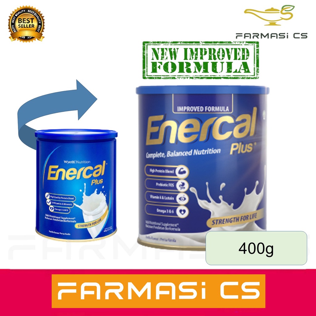 Wyeth Enercal Plus Vanilla 400g EXP:11/2026 | Shopee Malaysia