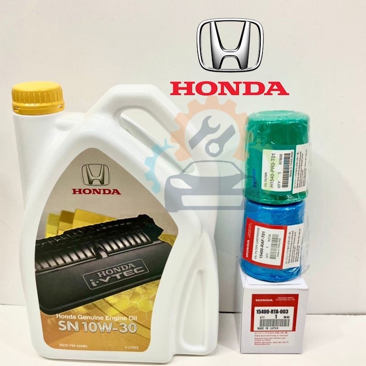 HONDA Engine Oil 10W30 4L + Honda Oil Filter + Free Mileage Sticker ...