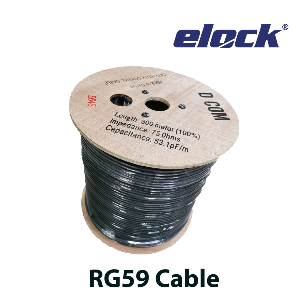 Elock TVCB-RG59168-TT RG59 Cable | D COM RG59 | Shopee Malaysia