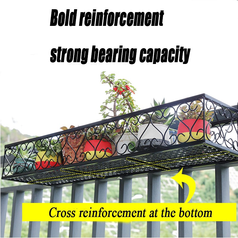 【in stock！】Square deck balustrade balcony flower rack, window sill ...