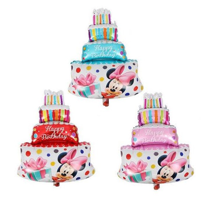 Jumbo PBM Cake Happy Birthday Balloon/HBD Foil Jumbo Tart Cake Mickey ...
