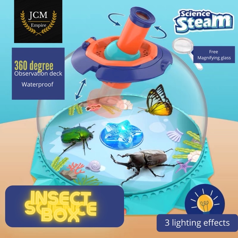 [Msia Stock] STEM Science Insect Fish Observation Box Handheld Biology ...