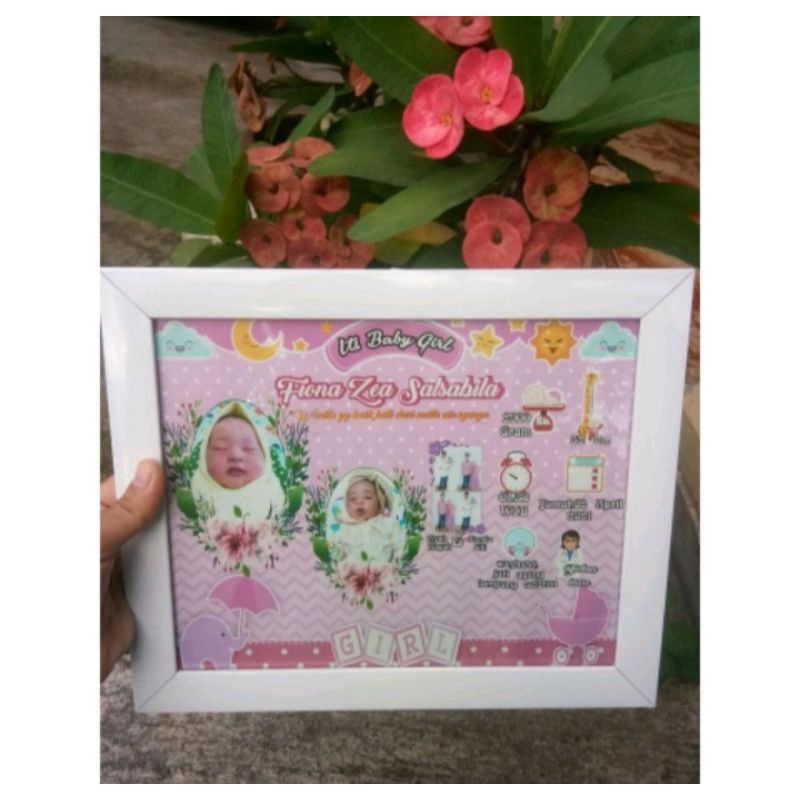 Custom cute children's biodata + frame | Shopee Malaysia