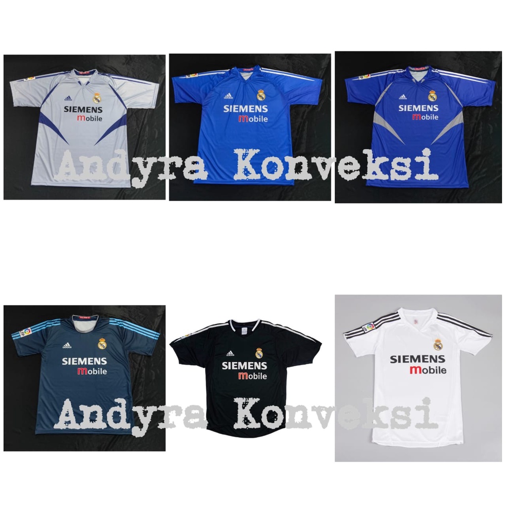 RETRO JERSEY - REAL MADRID 2004 COMPLETE - FULL PRINTING - FREE NAME ...
