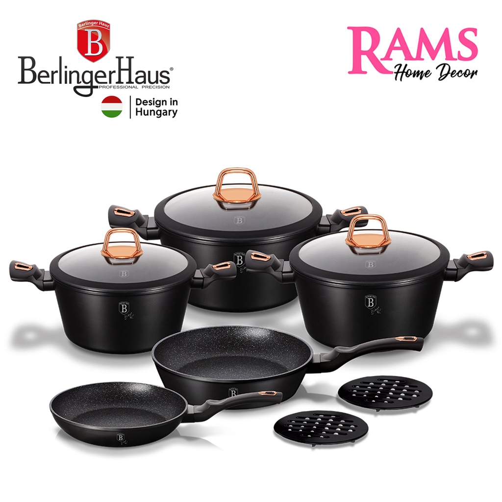 Berlingerhaus 10 Pcs Induction Non Stick Cookware Set / Set Periuk ...