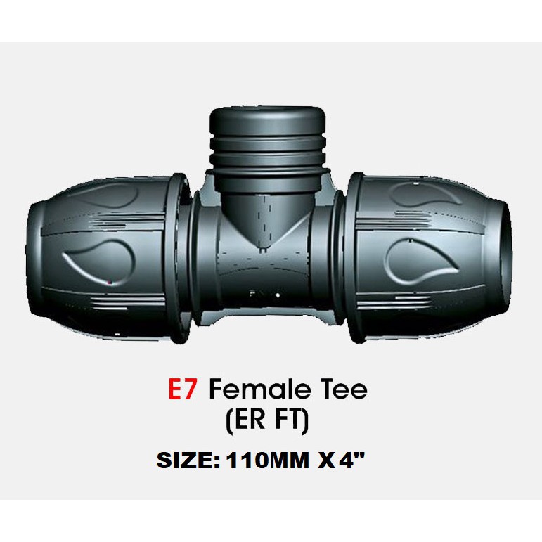 [COMPRESSION] HDPE POLY PP 110MM X 4" X 63MM 90MM ELBOW BEND END CAP ...