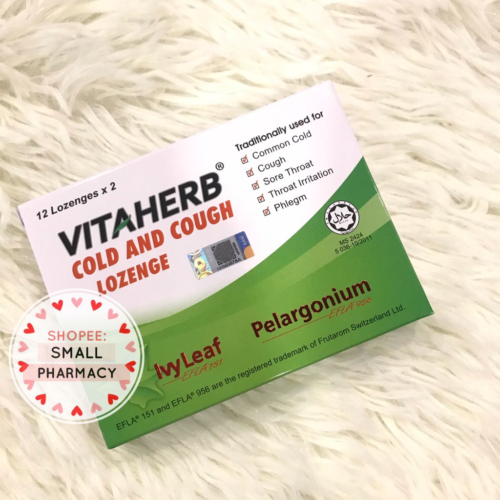 Vitaherb Cold and Cough Lozenge 12s x 2 ( Ivy Leaf ) | Shopee Malaysia