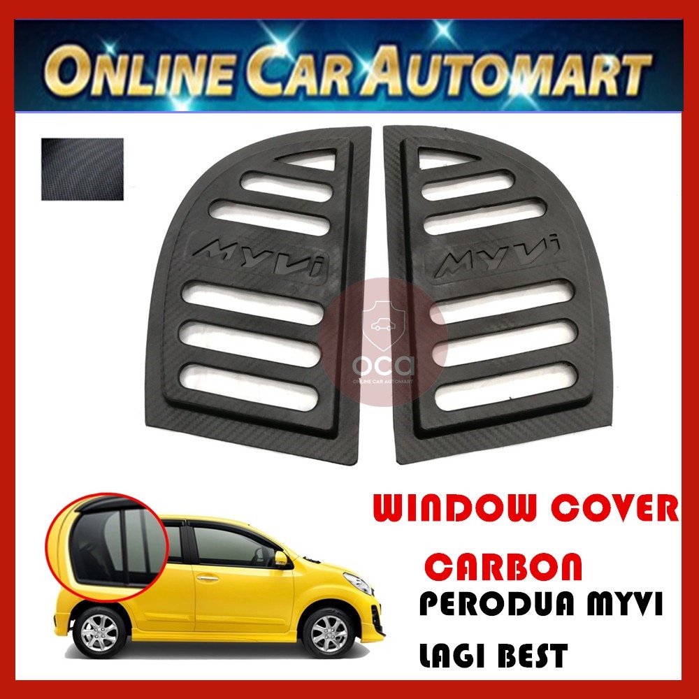 Rear Side Window Cover 2 Piece for Perodua Myvi (2012 - Present ...