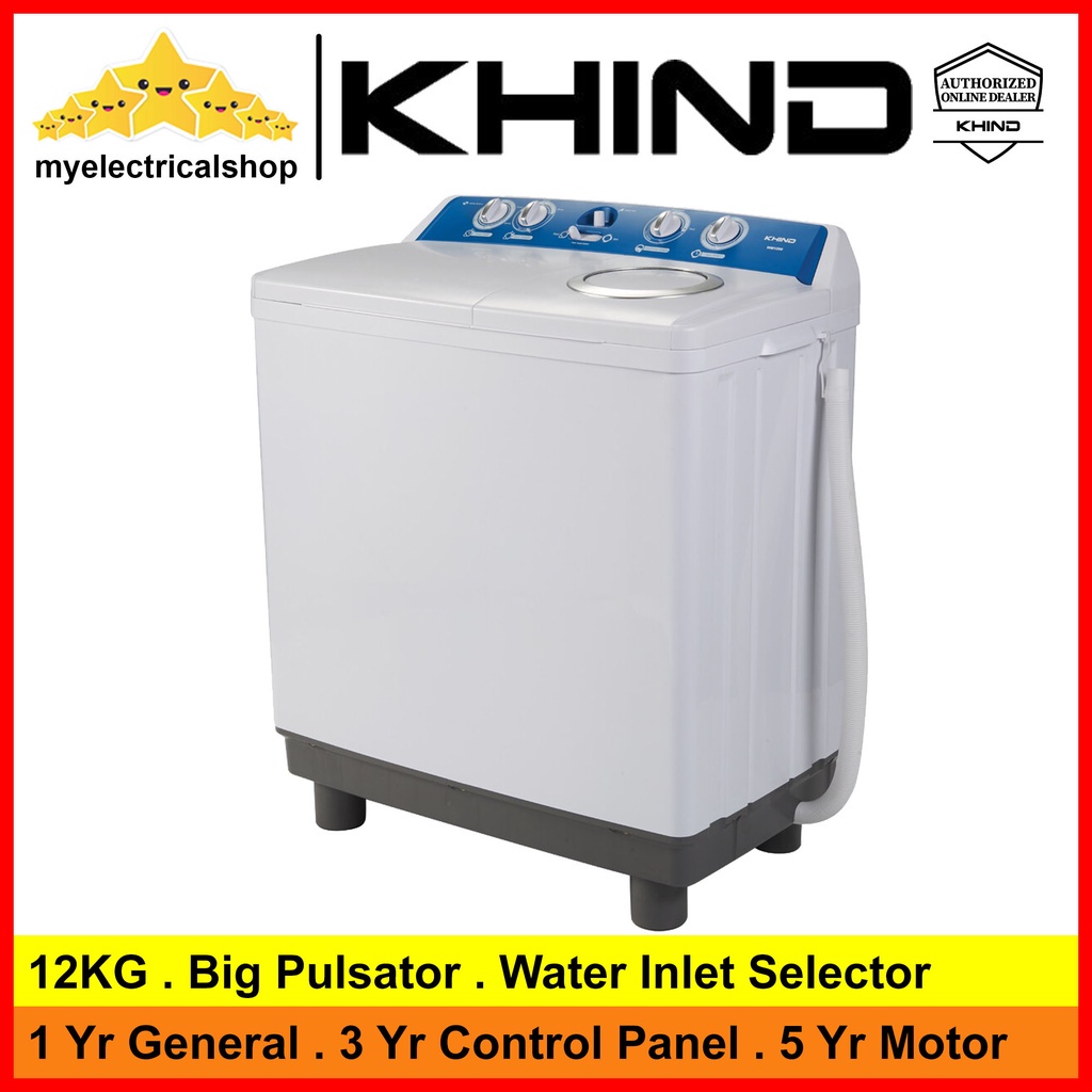 Khind WM1200 Semi Auto Washing Machine ( 12kg ) | Shopee Malaysia