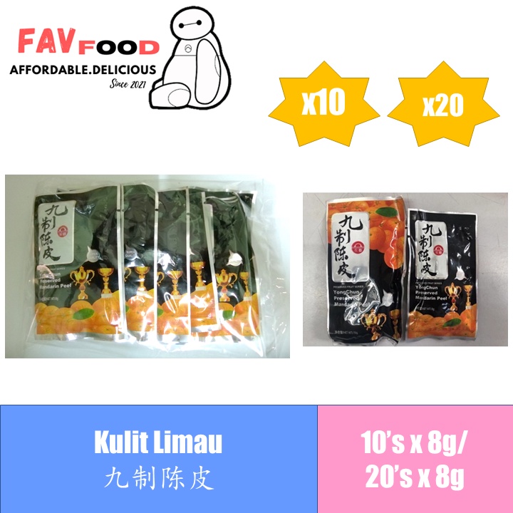 【HALAL】10's/20's x 8g Kulit Limau Yong Chun 永春九制陈皮 【READY STOCK ...