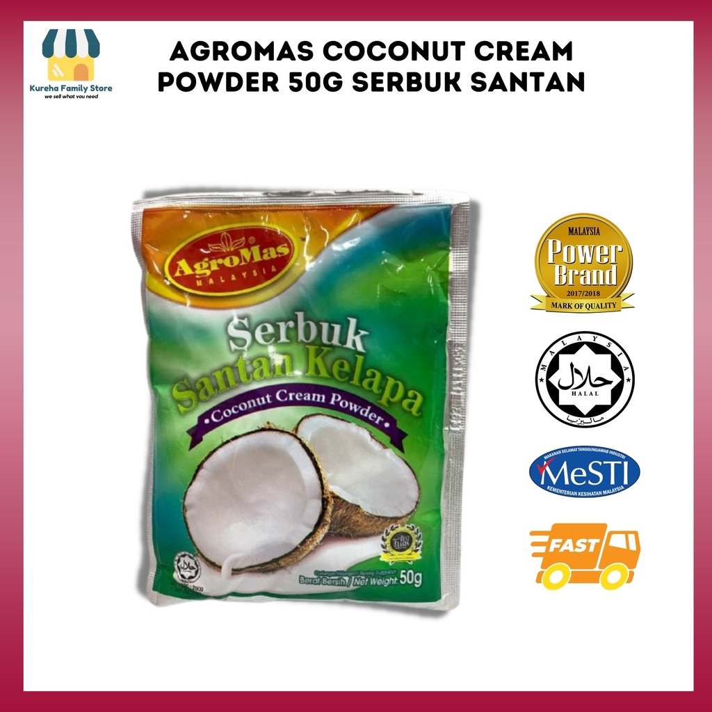 AGROMAS Serbuk Santan Kelapa 50g Coconut Powder Cream Santan Kelapa ...