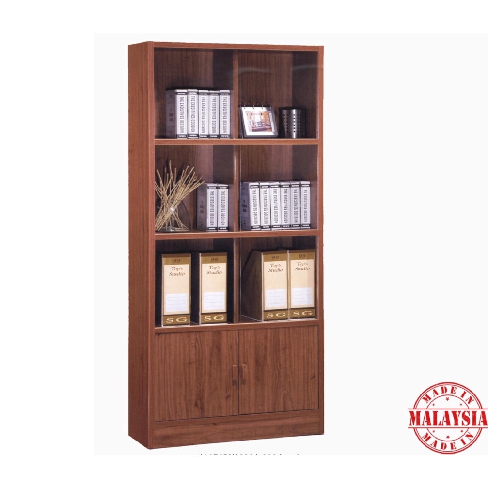 STARS 2 Glass Door Book Rack Display Cabinet Almari Buku Kabinet Kaca ...