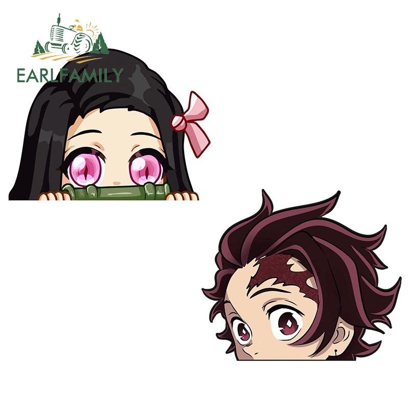 EARLFAMILY 13cm for Demon Slayer Car Stickers Creative Vinyl Decals JDM ...