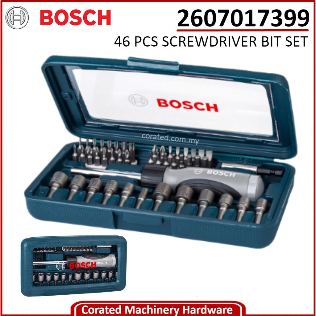 [CORATED] Bosch 46pcs Screwdriver Bit Set (2607017399) | Shopee Malaysia