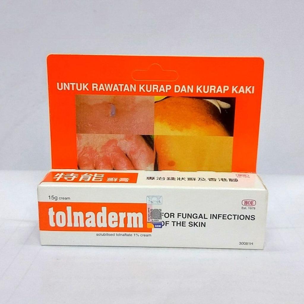 特能藓膏 Tolnaderm Solubilised tolnaftate 1% cream 15g | Shopee Malaysia