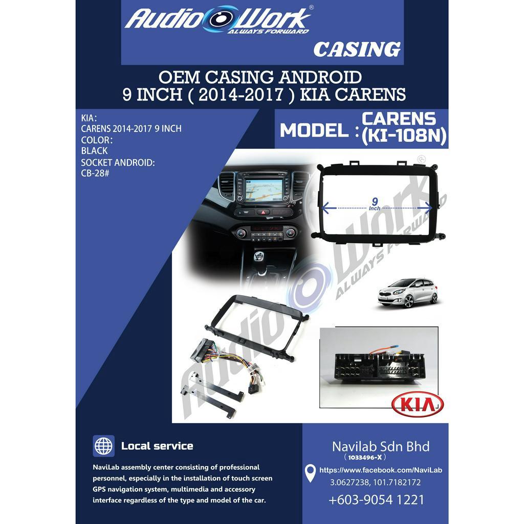 Kia Carens (Rondo) 2014-2017 Android Player Casing 9 Inch (Black ...
