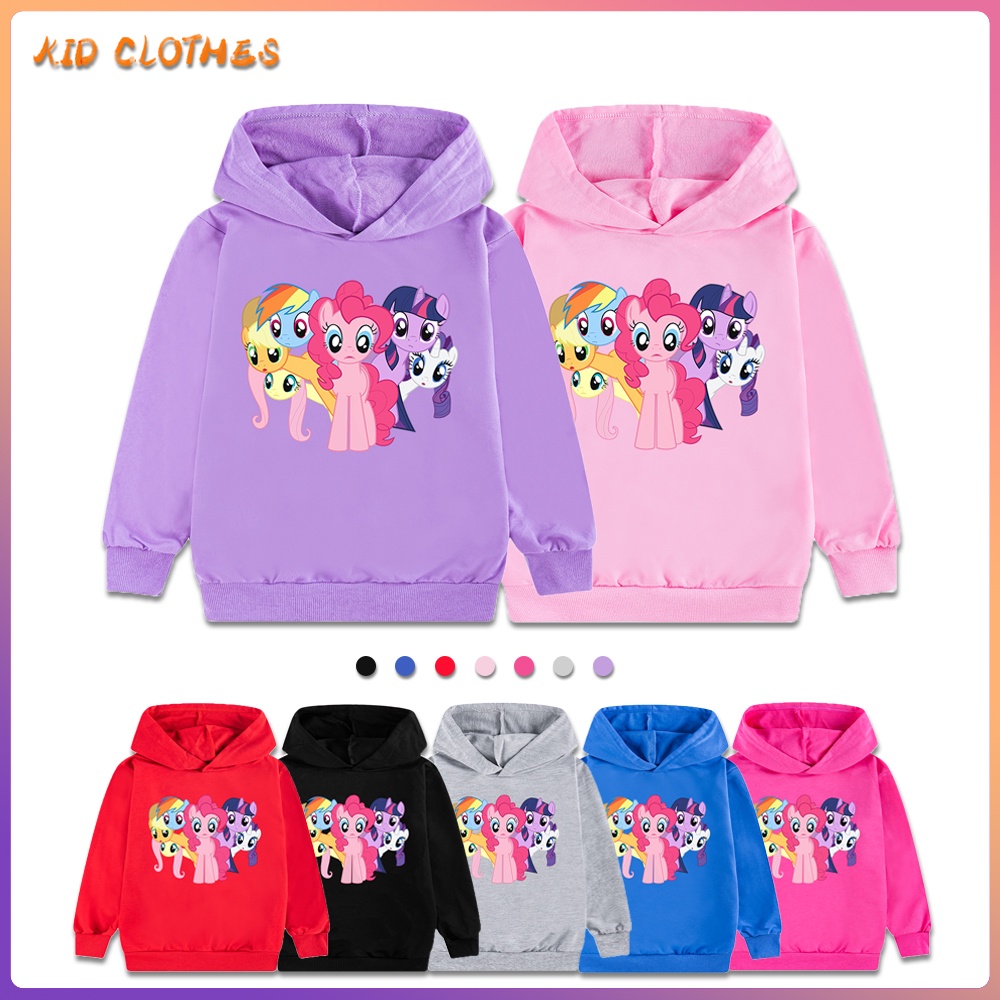 baju My Little Pony perempuan Cartoon Girls Long Sleeve Sweatshirt ...