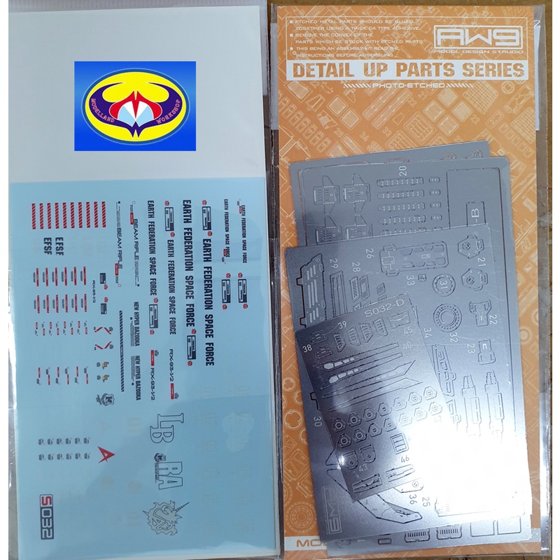 MADWORKS S032 ETCHING PARTS FOR RG 1/144 RX-93-V2 HI-V GUNDAM. (READY ...