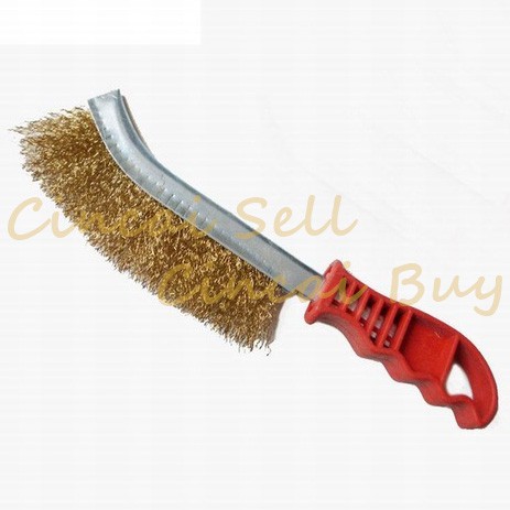 10" Brass / Stainless Steel Wire Brush Wire Scratch Brush for Cleaning ...