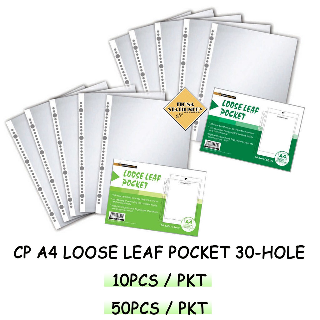 CP A4 Loose Leaf Pocket 30-hole [ 10pcs / 50pcs ] | Shopee Malaysia