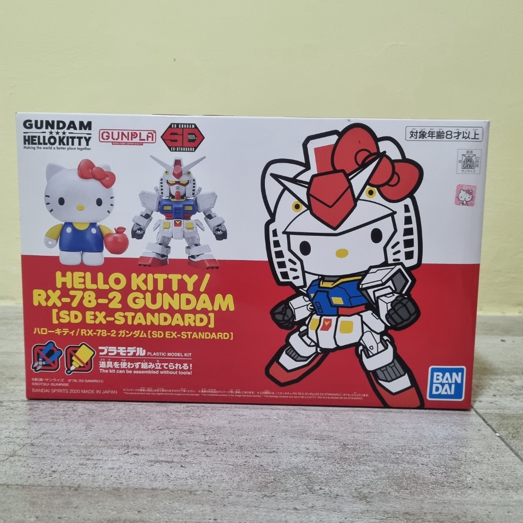 [ready Stock] Bandai Gundam X Hello Kitty Ms 06s Chars Zaku Ii Rx 78