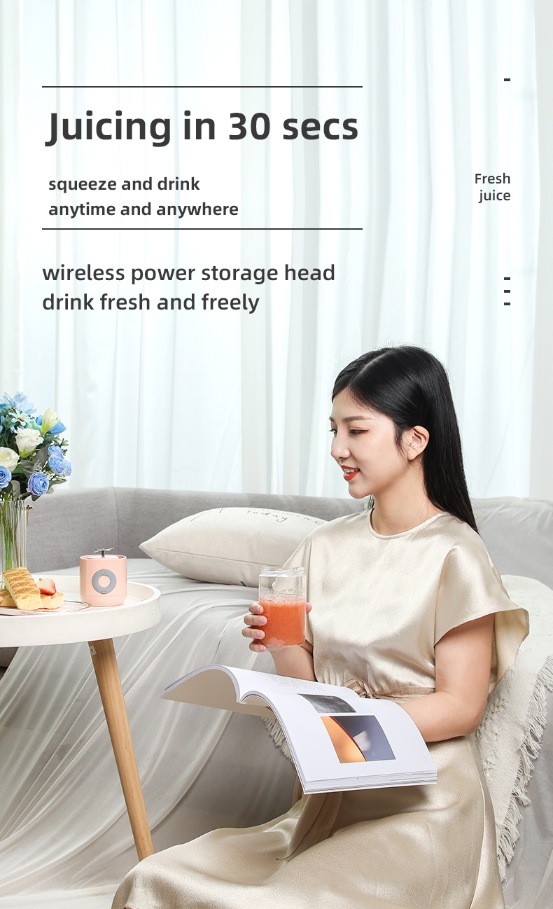 [Shopee Choice] 500ml Electric Juicer Cup Portable Smoothie Blender ...