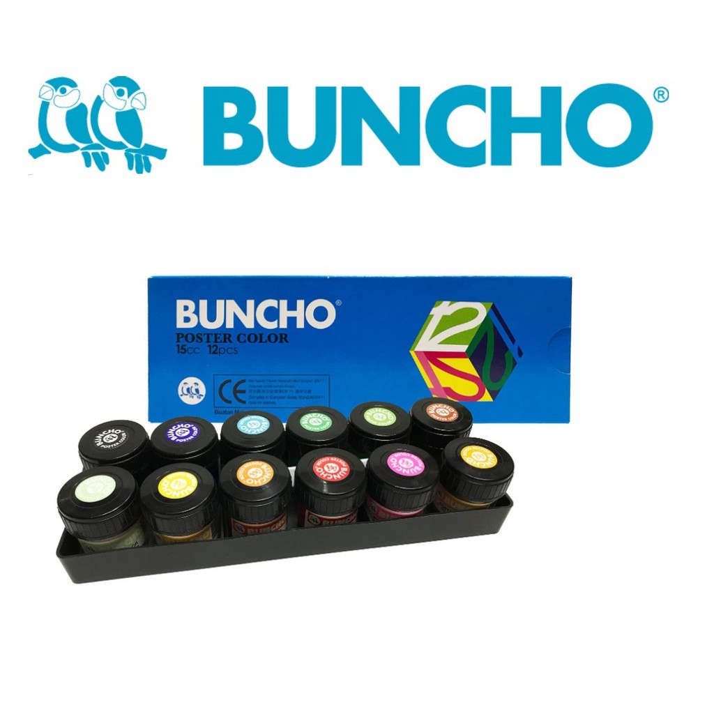 BUNCHO ~ Water Color 12 Colours @ 18 Colours & Poster Color 15cc 12 ...