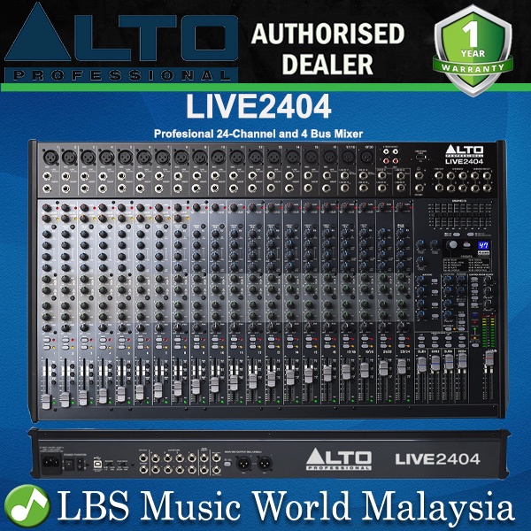 Alto Professional Live 2404 24 Channel and 4 Bus Mixer with USB Audio ...