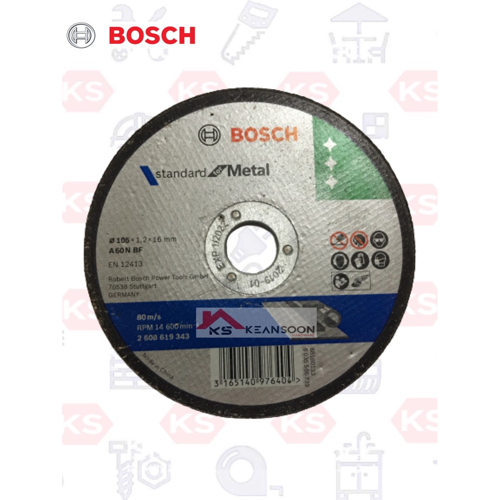4" X 1.2MM BOSCH STANDARD METAL CUTTING DISC 2608619343 105MM X 16MM X ...