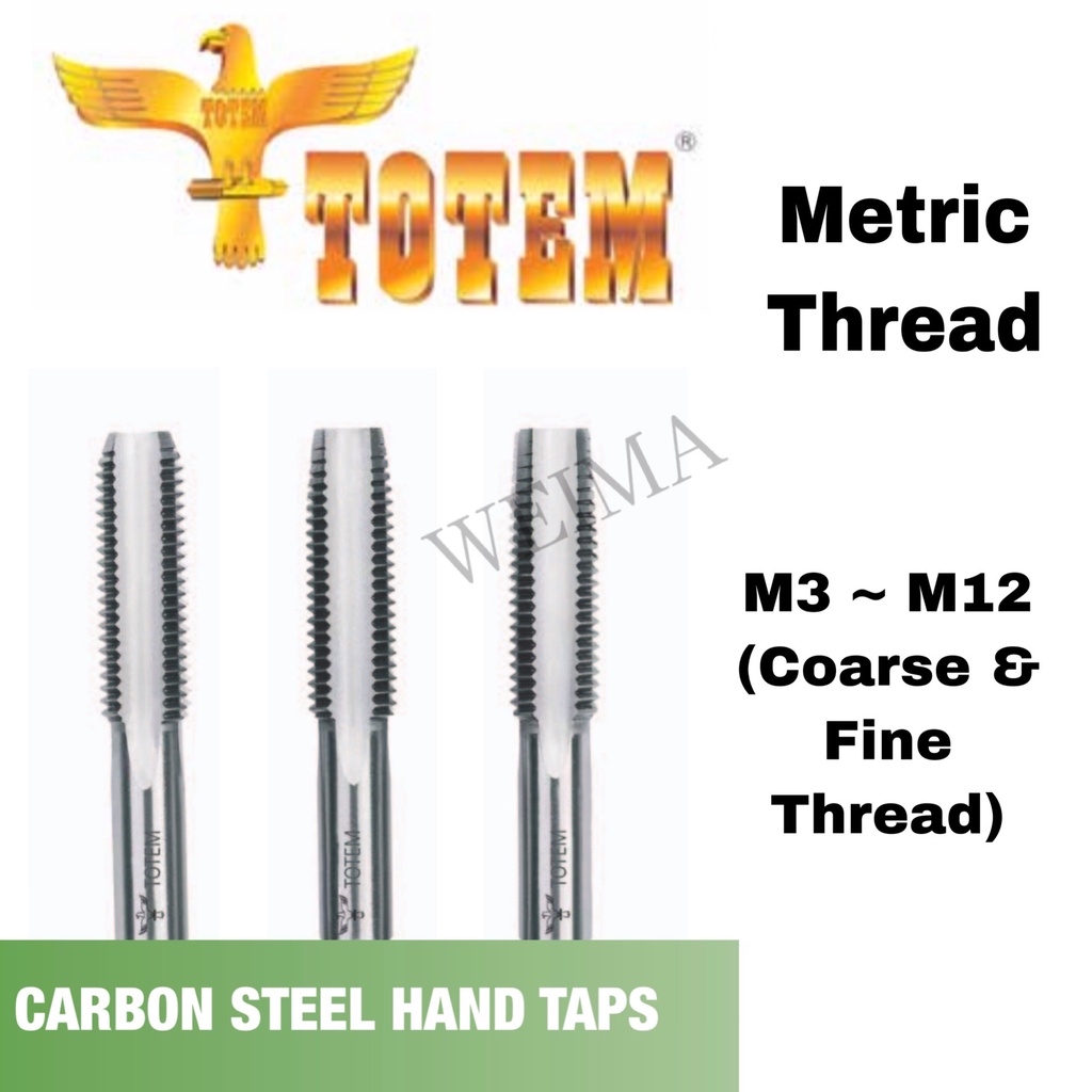 [READY STOCK] TOTEM METRIC THREAD CARBON STEEL HAND TAP (3PCS/SET ...