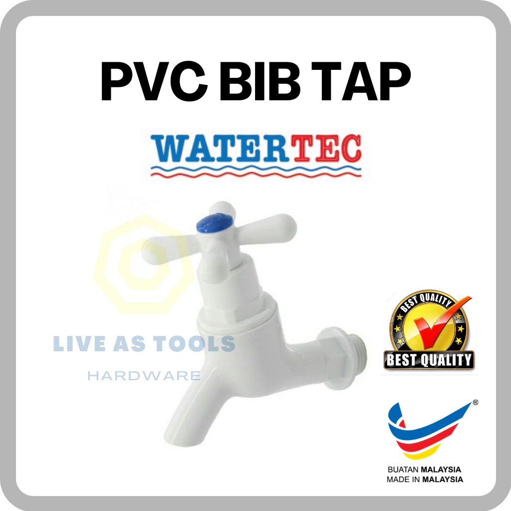 PVC BIB TAP Plastic Bib Tap Watertec/ Faucet/ Kepala Paip Plastic Tebal Tahan Air Pressure Besar ...