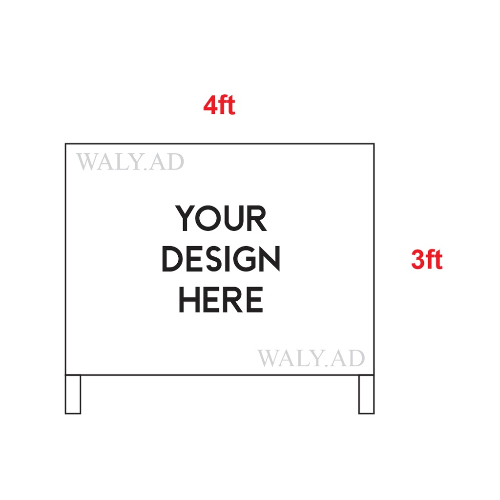 [Custom] A Stand Signboard Signage Papan Tanda Kaki A Mudah Alih ...