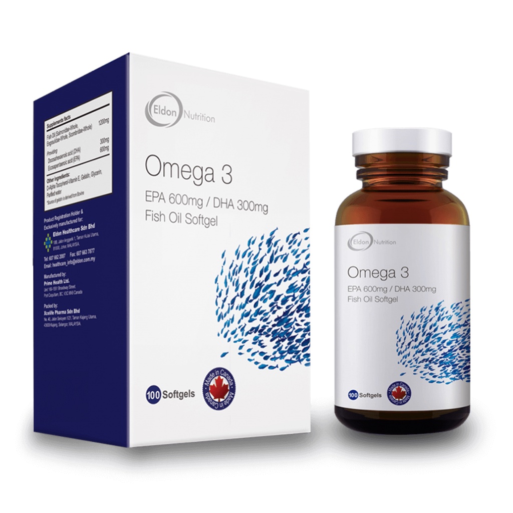 ELDON Omega-3 Fish Oil Softgel (100's/ 200's+30's) - [EXP: 11/2026 ...